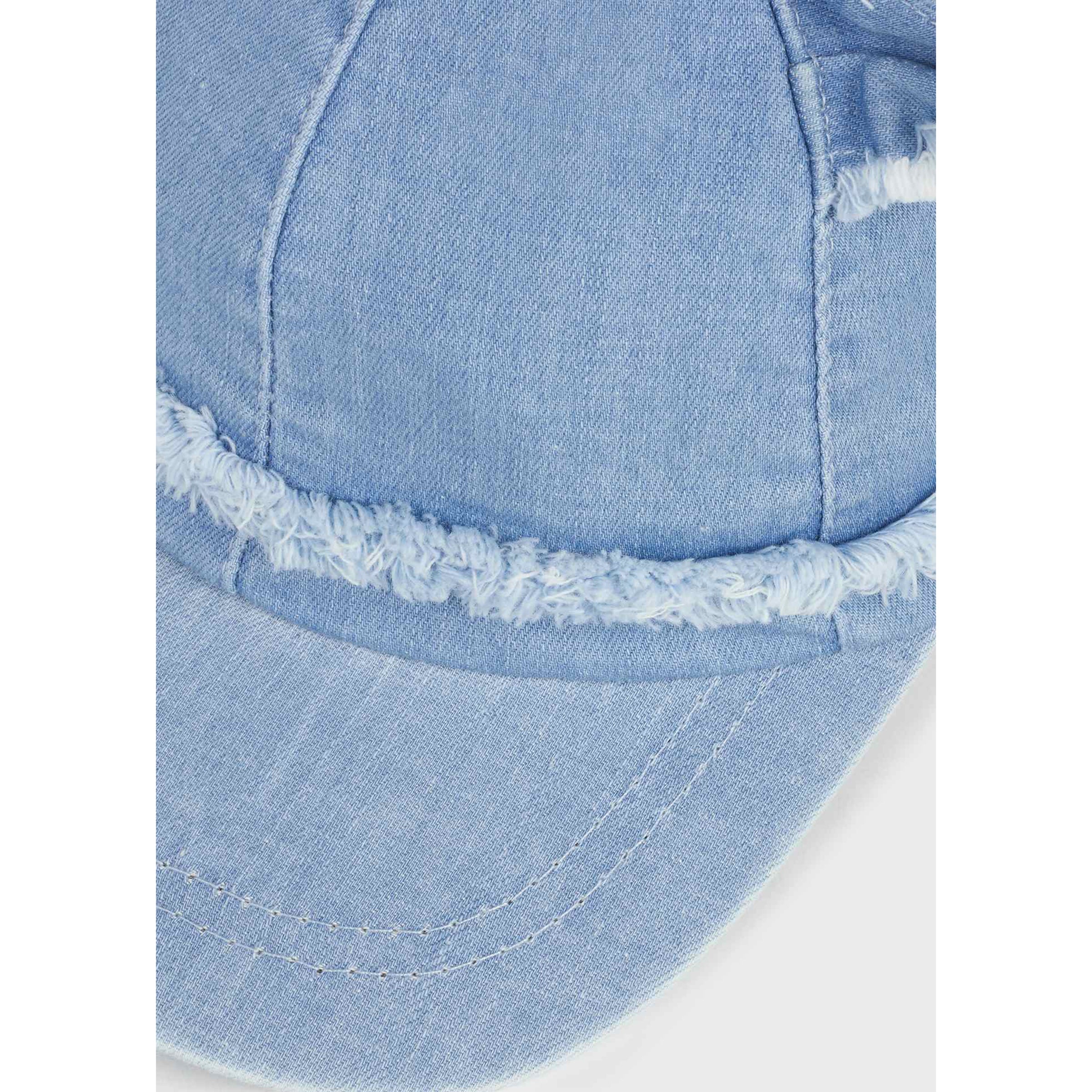 Blue Denim Ruffle Bow Cap - kids atelier
